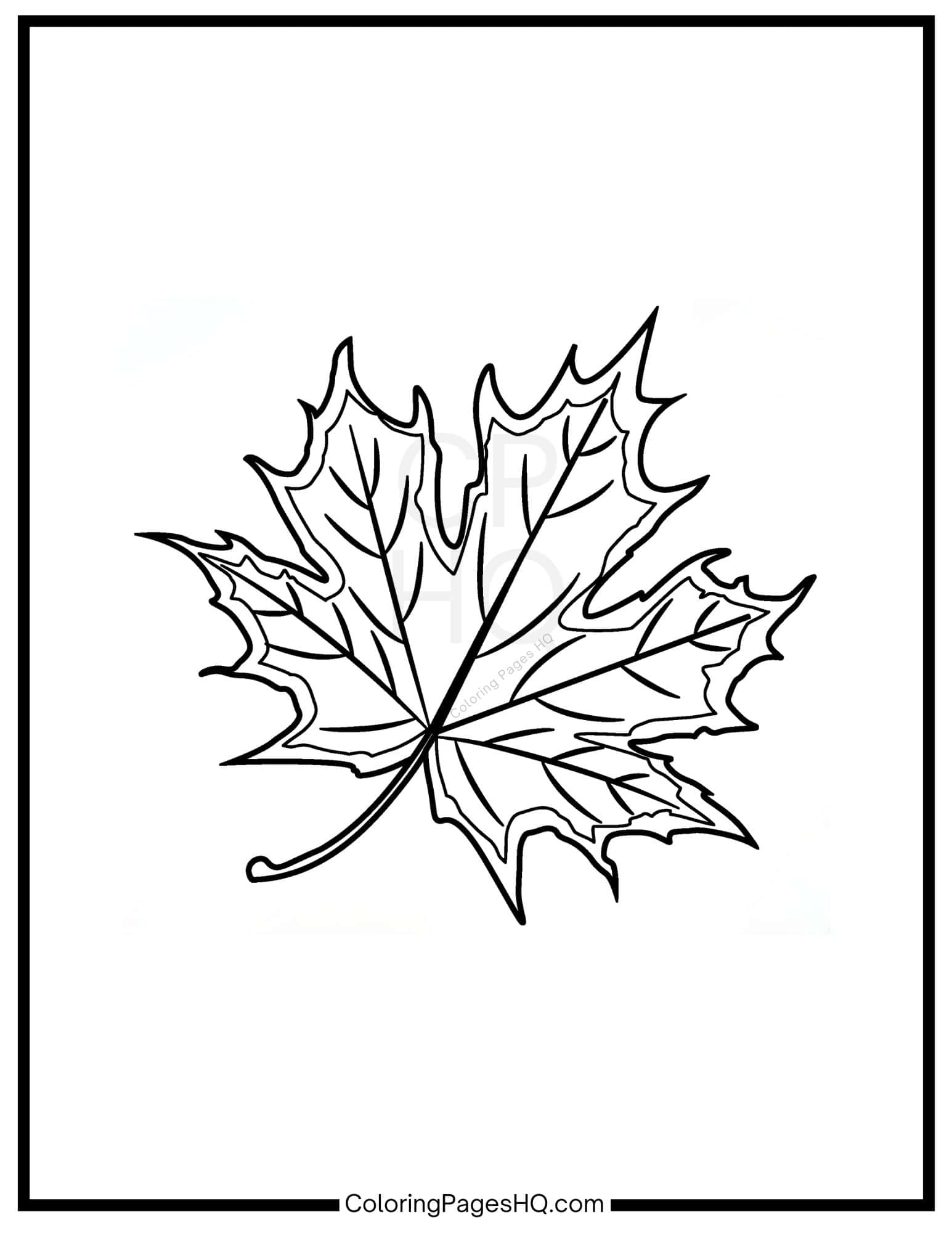 Leaf Coloring Pages (Free PDF Printables) - Coloring Pages HQ