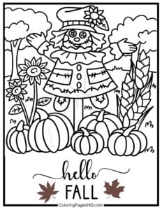 Cute Fall Things to Color (Free PDF Printables) - Coloring Pages HQ