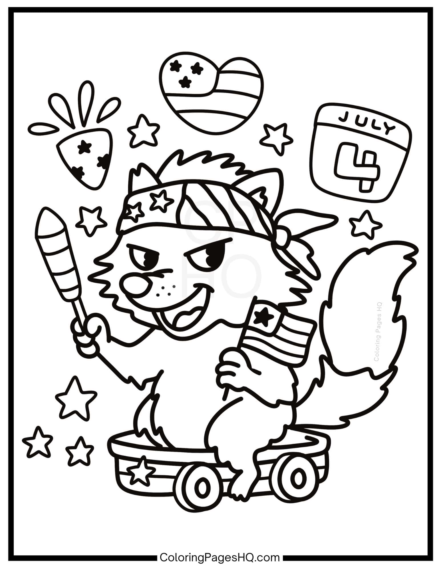 Cute Independence Day Coloring Pages (Free PDF Printables) - Coloring ...