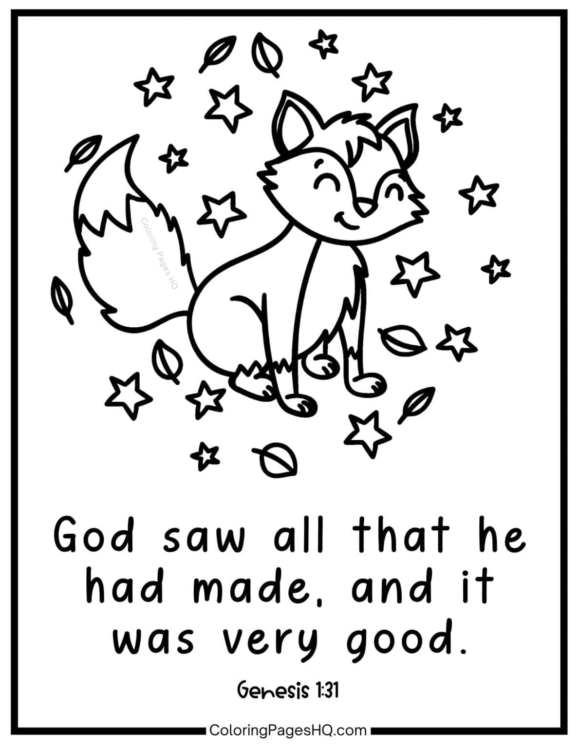 Cute God's Creation Coloring Pages (Free PDF Printables) - Coloring ...