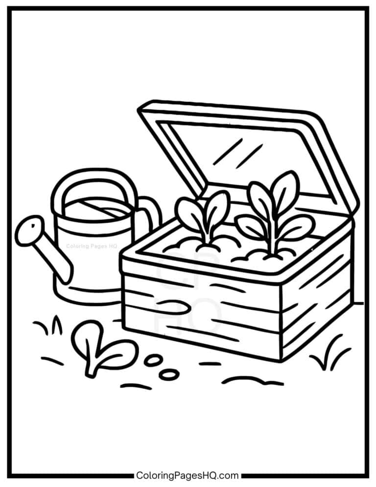 Cute Garden Coloring Pages (Free PDF Printables) - Coloring Pages HQ
