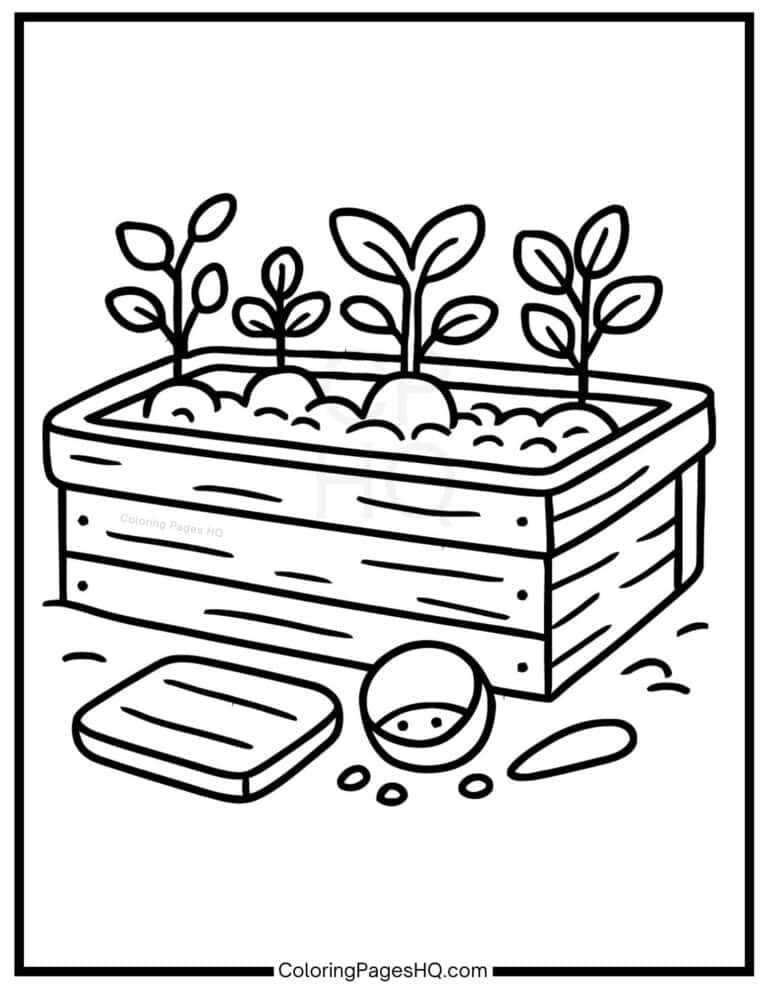 Cute Garden Coloring Pages (Free PDF Printables) - Coloring Pages HQ