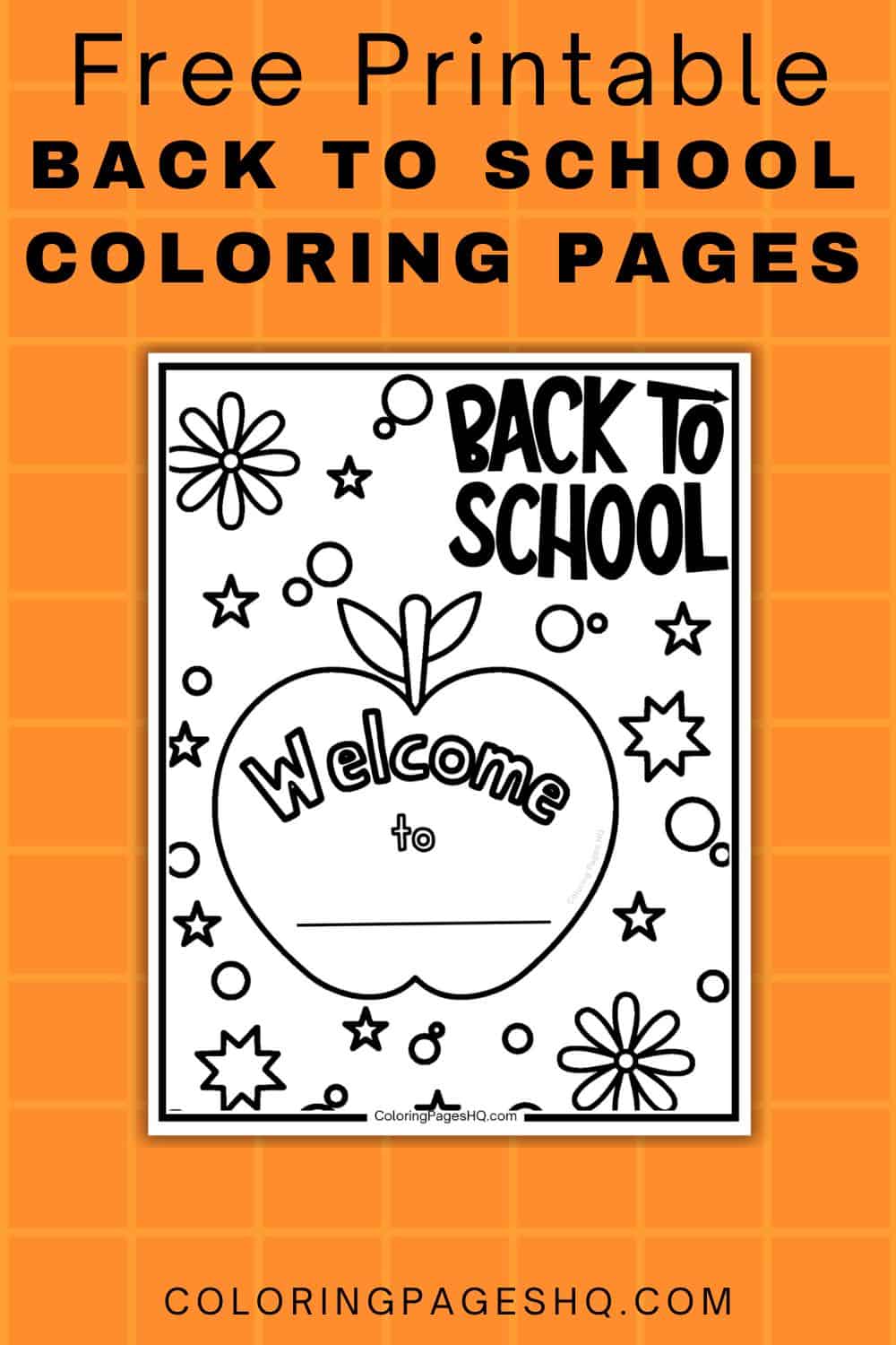 Cute Apple Back to School Coloring Pages (Free PDF Printables ...