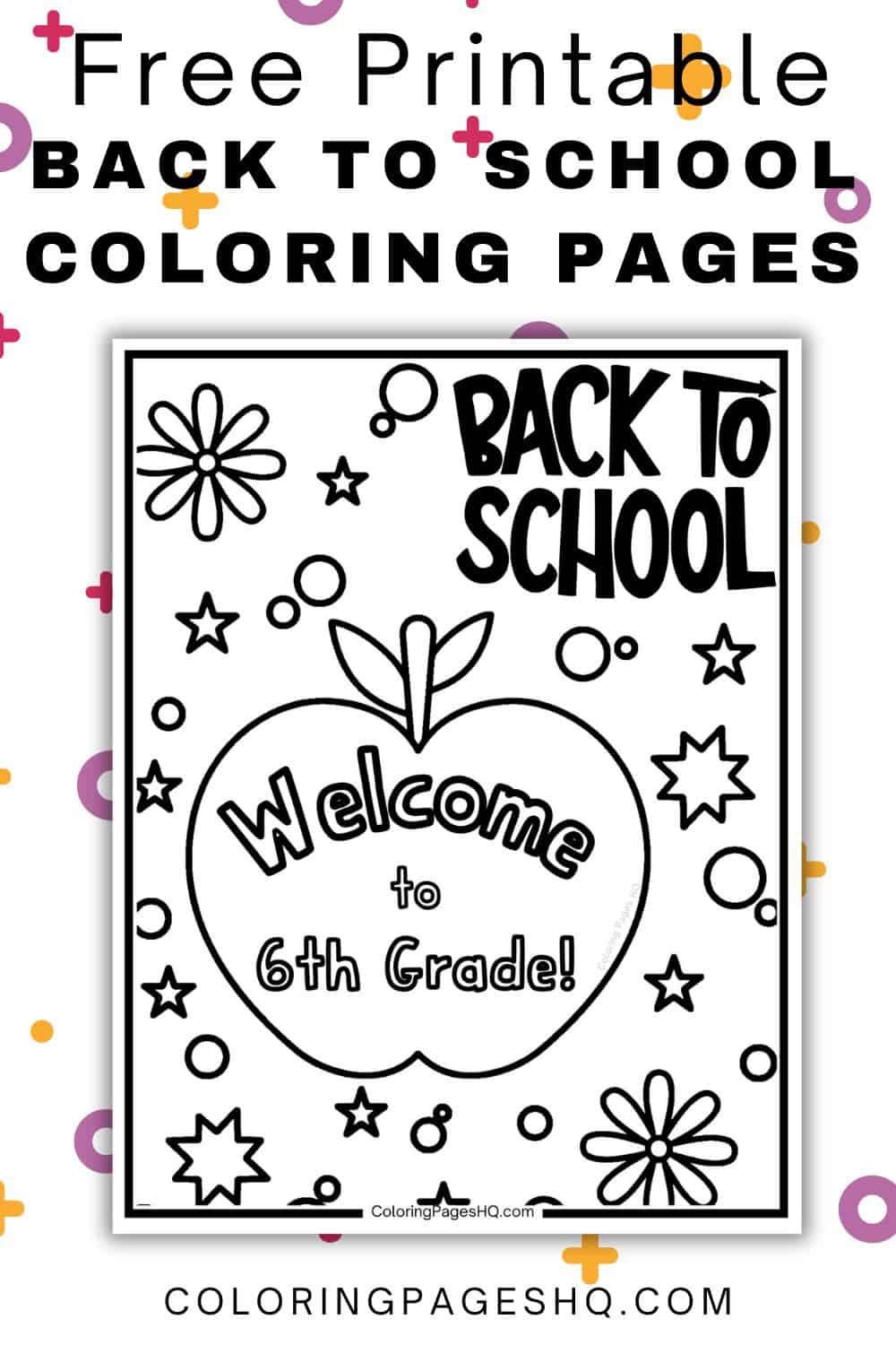 Cute Apple Back to School Coloring Pages (Free PDF Printables ...