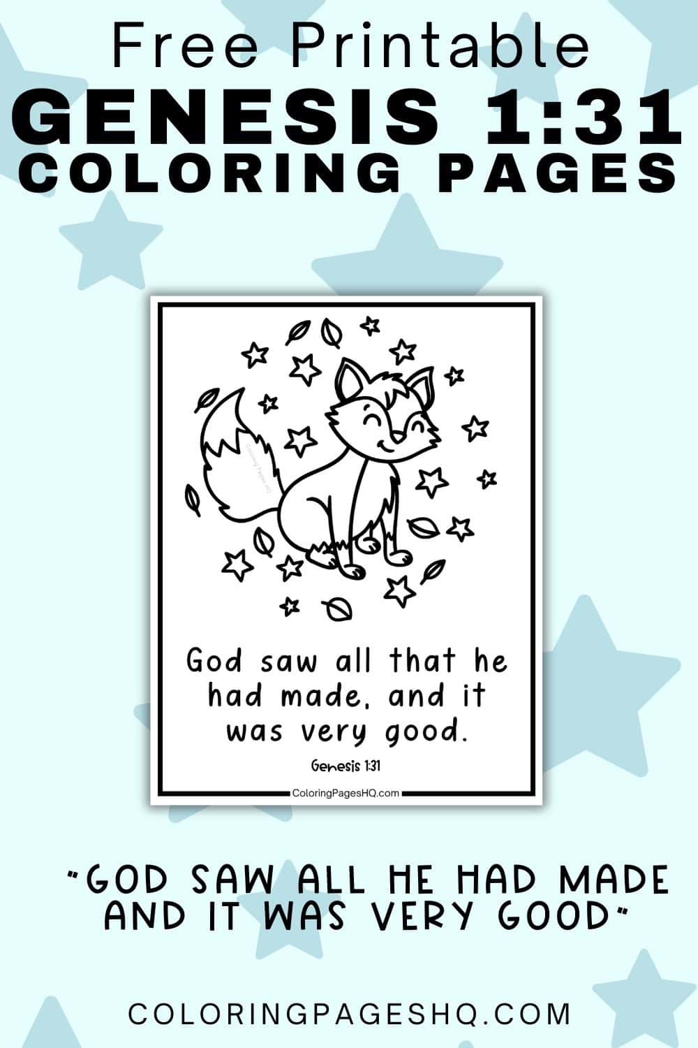 Cute God's Creation Coloring Pages (Free PDF Printables) - Coloring ...