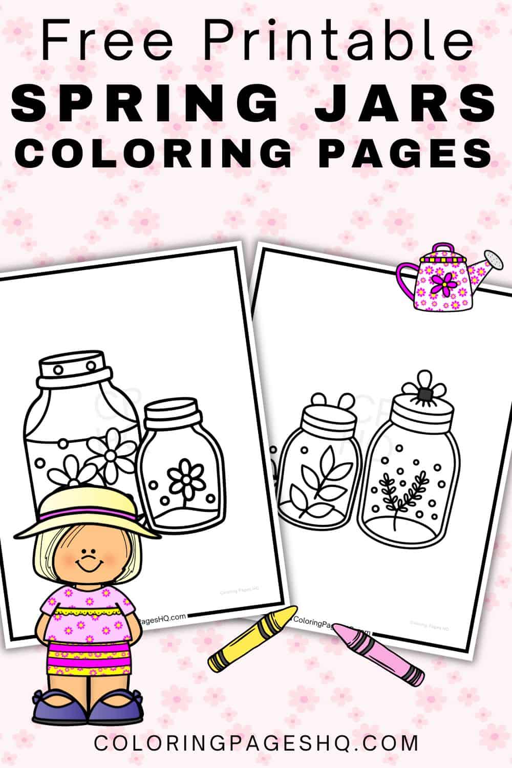 Cute Spring Jars Coloring Pages (Free PDF Printables) - Coloring Pages HQ