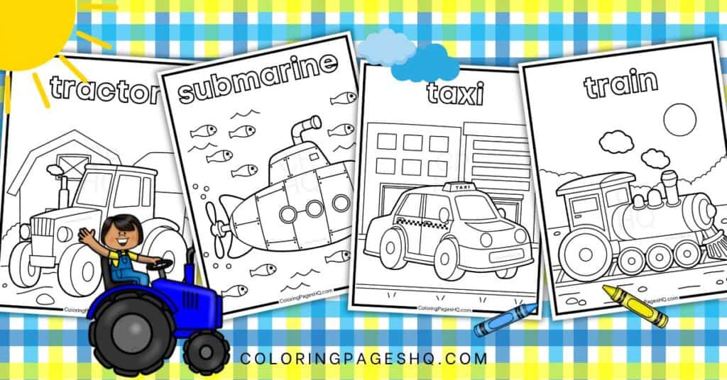 Vehicle Coloring Pages (Free PDF Printables) - Coloring Pages HQ
