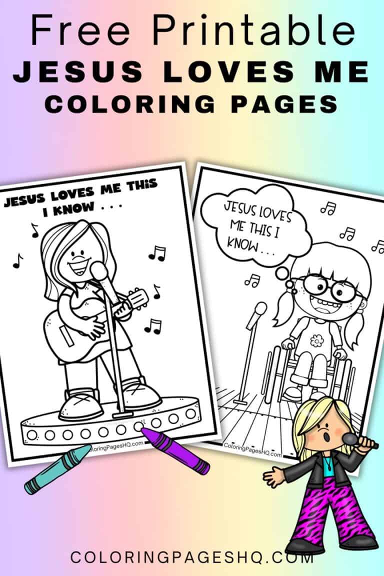Fun Jesus Loves Me This I Know Coloring Pages (Free PDF Printables ...