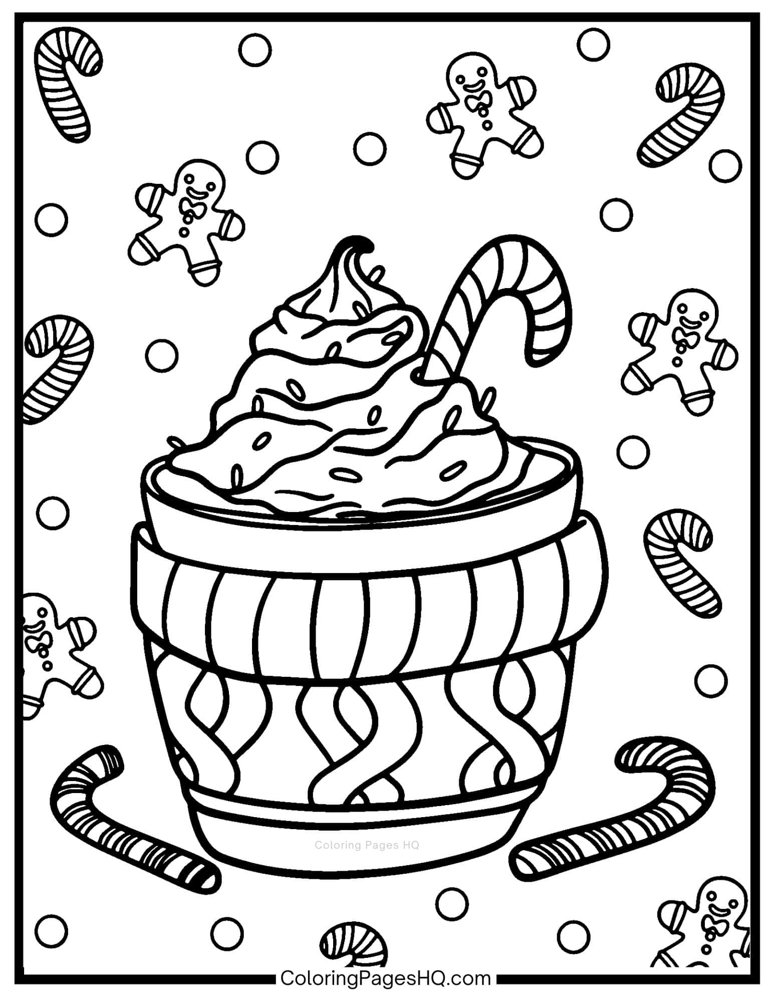 Fun Candy Cane Coloring Pages (Free PDF Printables) - Coloring Pages HQ