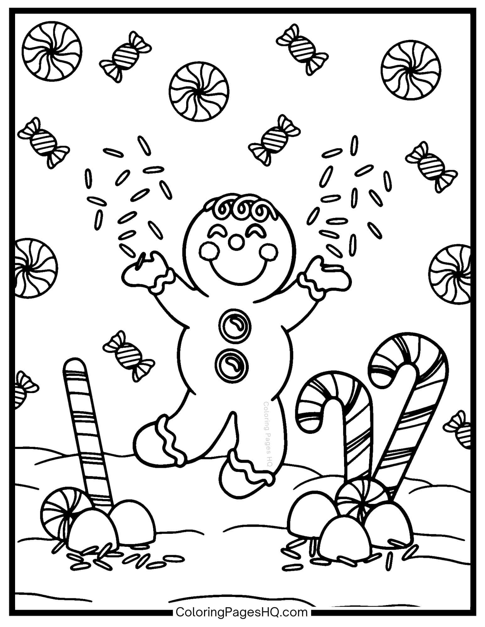 Fun Candy Cane Coloring Pages (Free PDF Printables) - Coloring Pages HQ