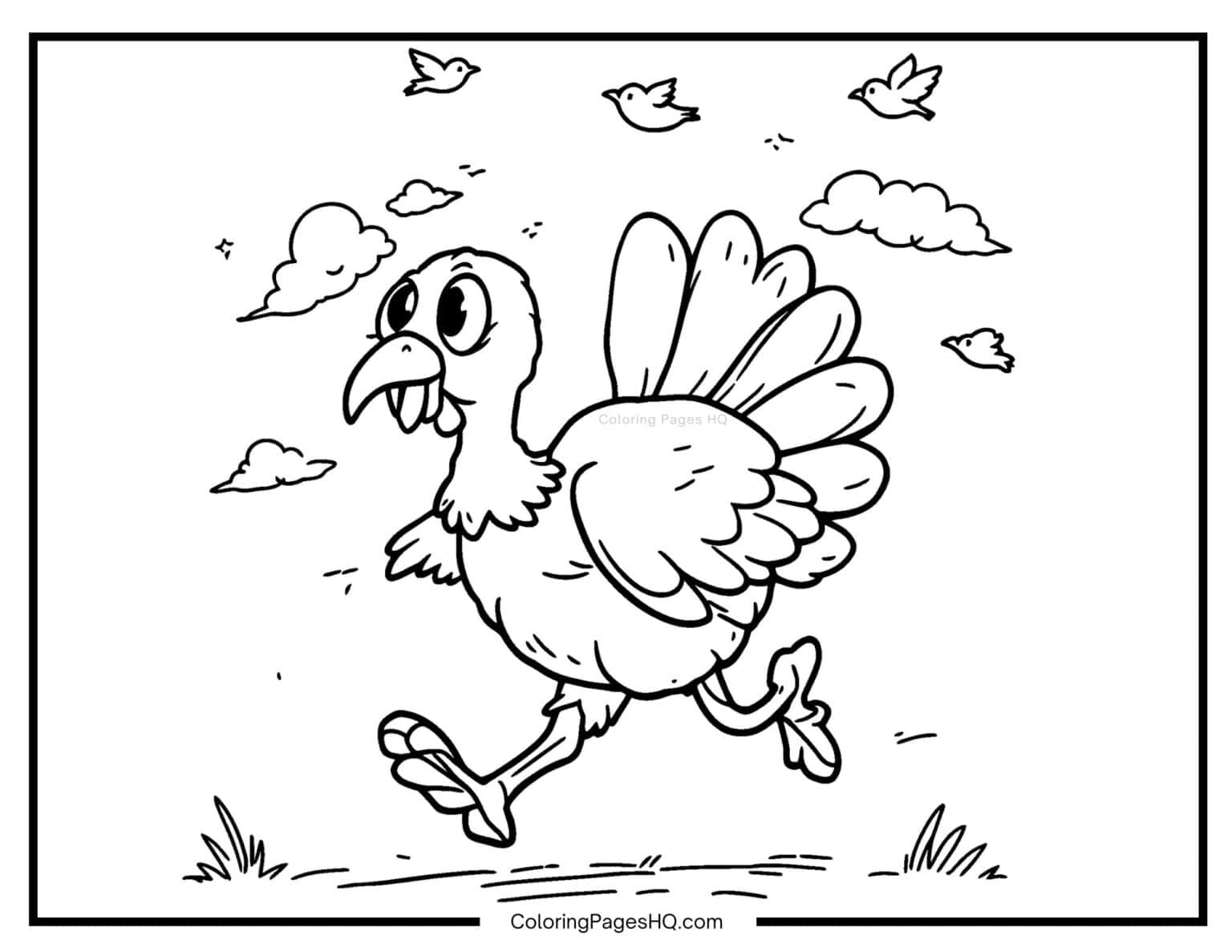 Cute Thanksgiving Turkey Coloring Pages (Free PDF Printables ...