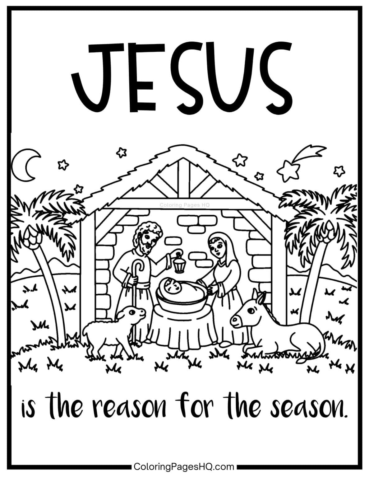 Jesus is the Reason for the Season Coloring Pages (Free PDF Printables ...