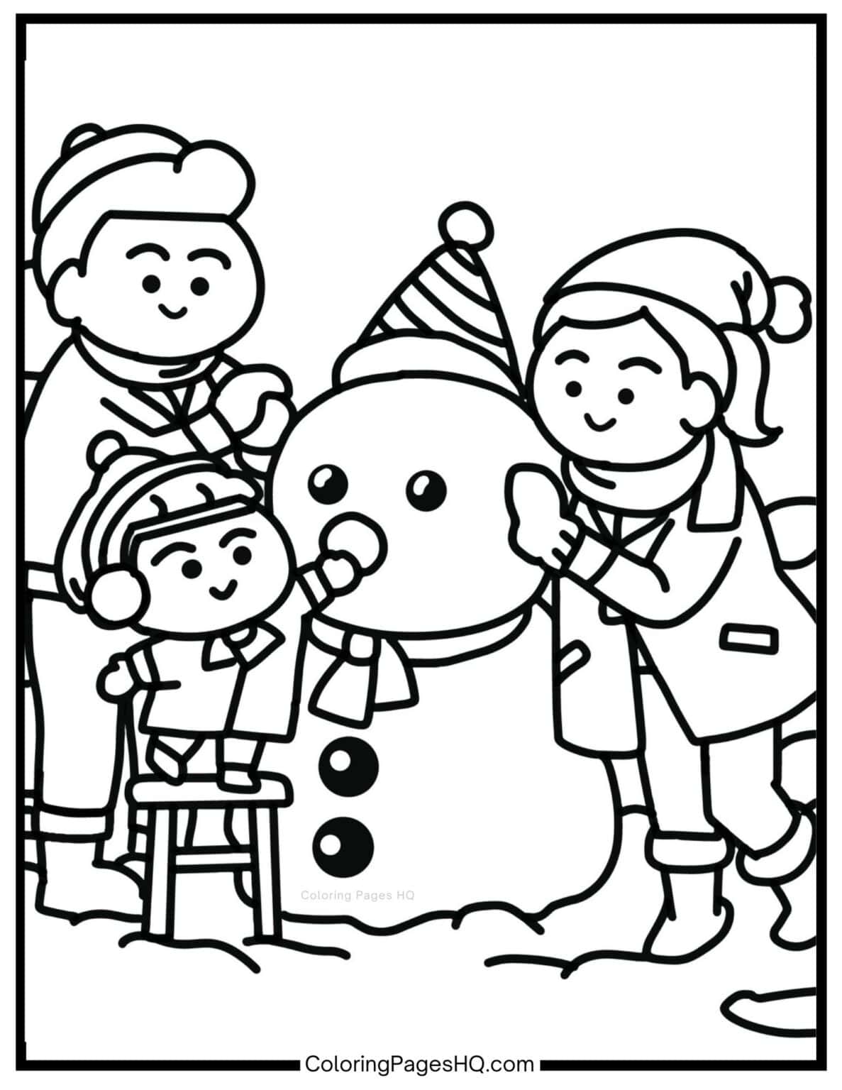 Snowman Coloring Pages (Free PDF Printables) - Coloring Pages HQ