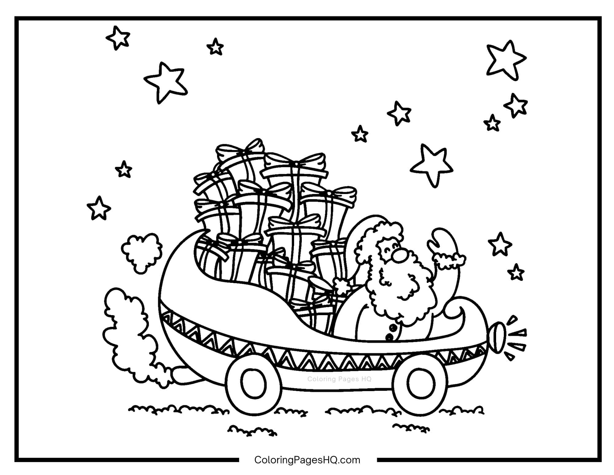 Christmas Gift Coloring Pages (Free PDF Printables) - Coloring Pages HQ