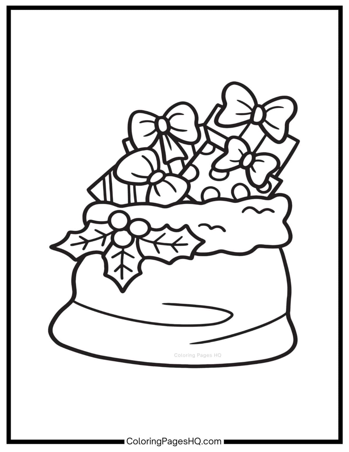 Christmas Gift Coloring Pages (Free PDF Printables) - Coloring Pages HQ