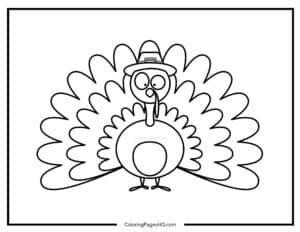 Cute Thanksgiving Turkey Coloring Pages (Free PDF Printables ...