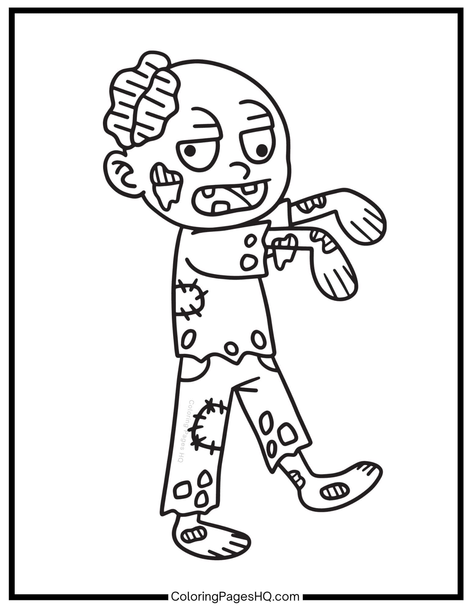 Fun Zombie Coloring Pages (Free PDF Printables) - Coloring Pages HQ