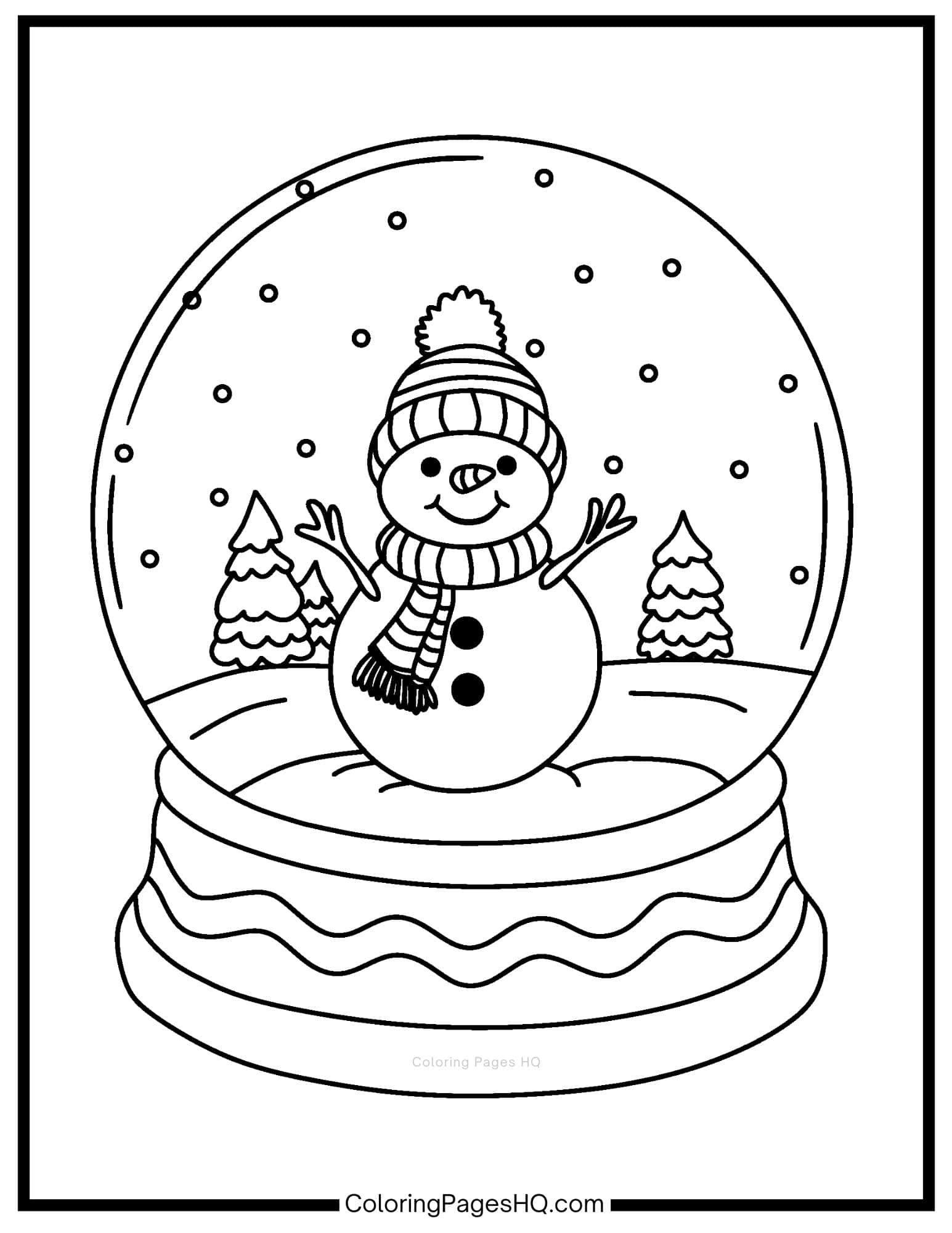 Snowman Coloring Pages (Free PDF Printables) - Coloring Pages HQ