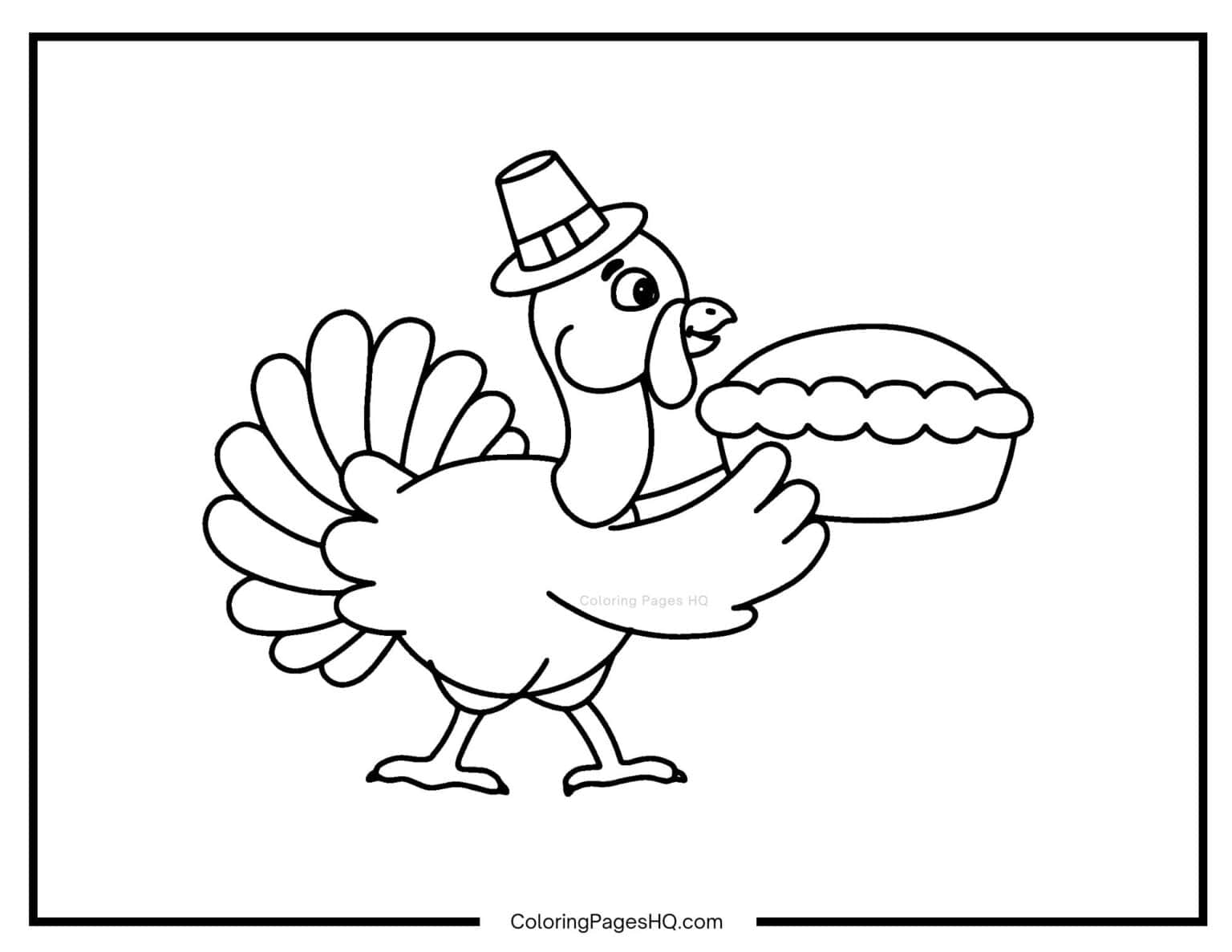Cute Thanksgiving Turkey Coloring Pages (Free PDF Printables ...
