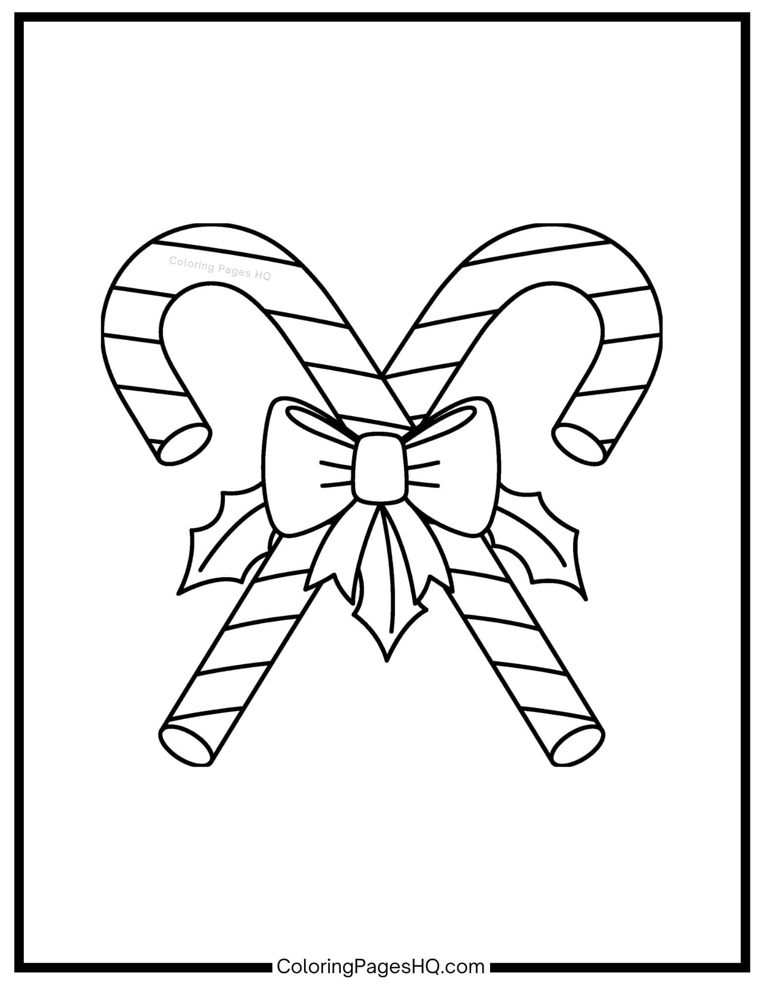 Fun Candy Cane Coloring Pages (Free PDF Printables) - Coloring Pages HQ