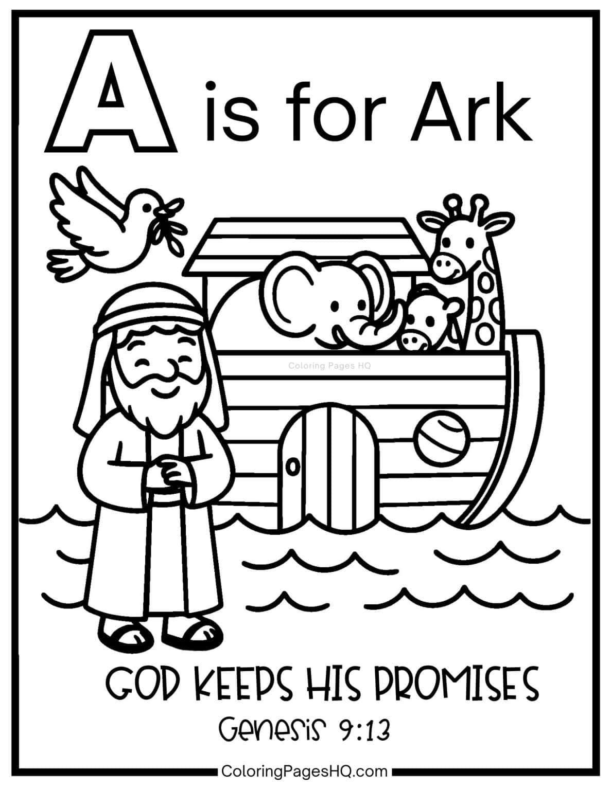 Bible Alphabet Coloring Pages (Free PDF Printables) - Coloring Pages HQ