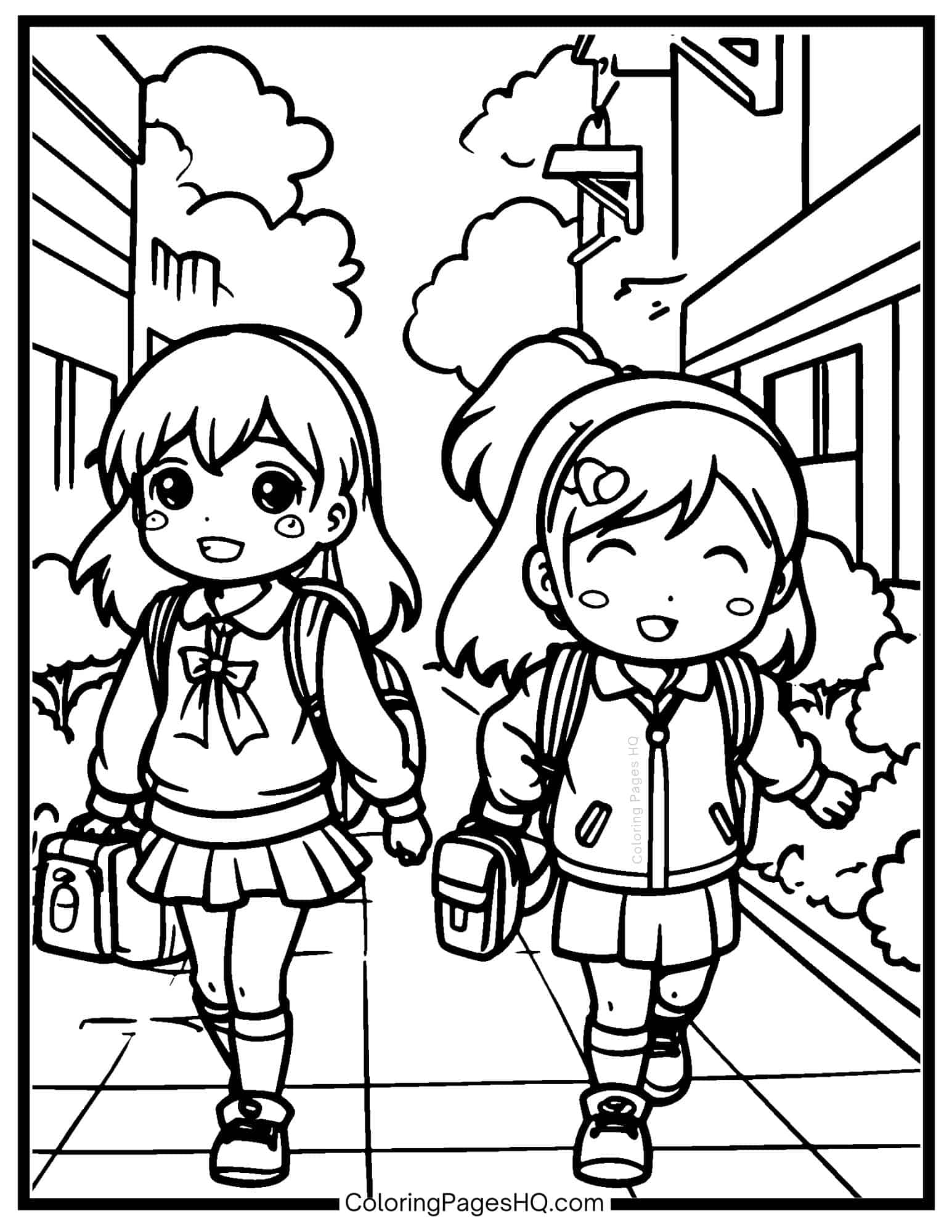 Anime Coloring Pages (Free PDF Printables) - Coloring Pages HQ
