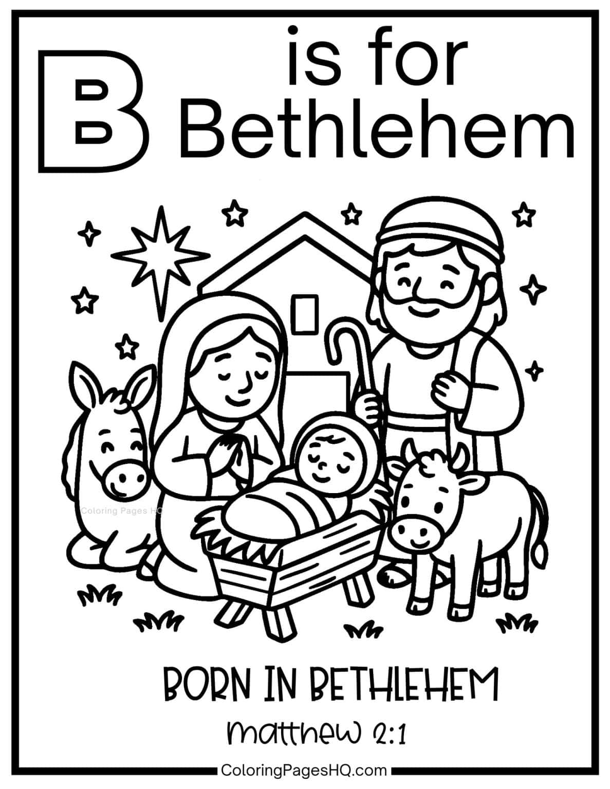 Bible Alphabet Coloring Pages (Free PDF Printables) - Coloring Pages HQ