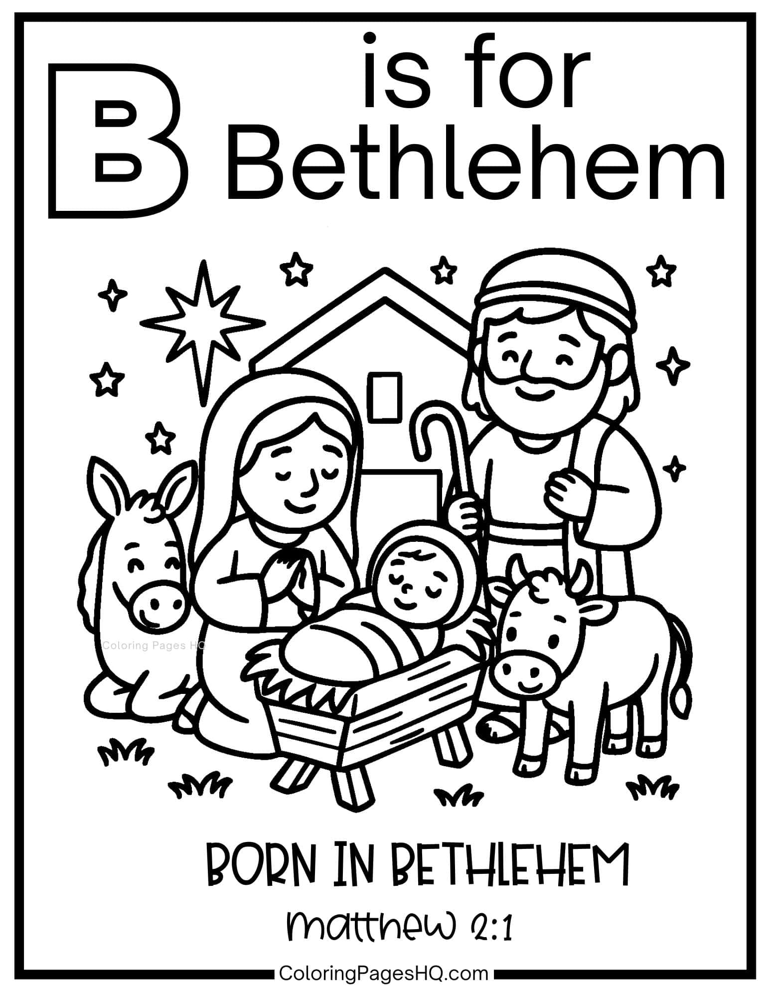 Bible Alphabet Coloring Pages (Free PDF Printables) - Coloring Pages HQ