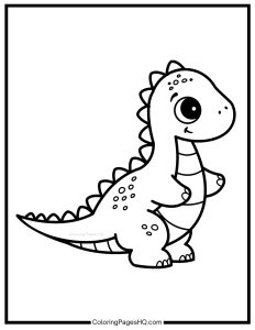 Cute Dinosaur Coloring Pages (Free PDF Printables) - Coloring Pages HQ