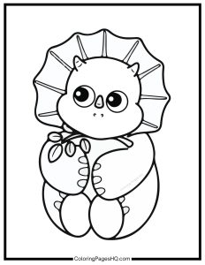 Cute Dinosaur Coloring Pages (Free PDF Printables) - Coloring Pages HQ