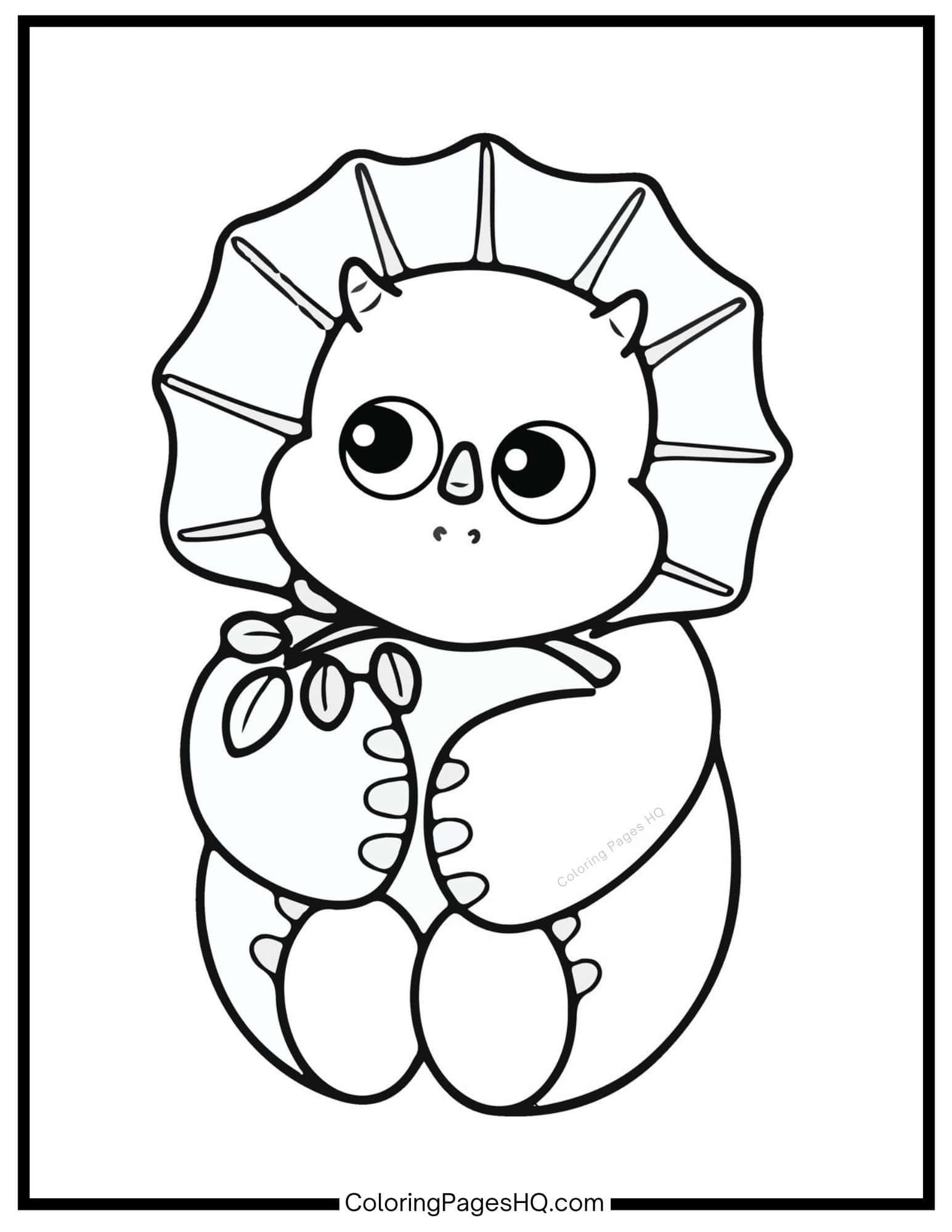Cute Dinosaur Coloring Pages (Free PDF Printables) - Coloring Pages HQ