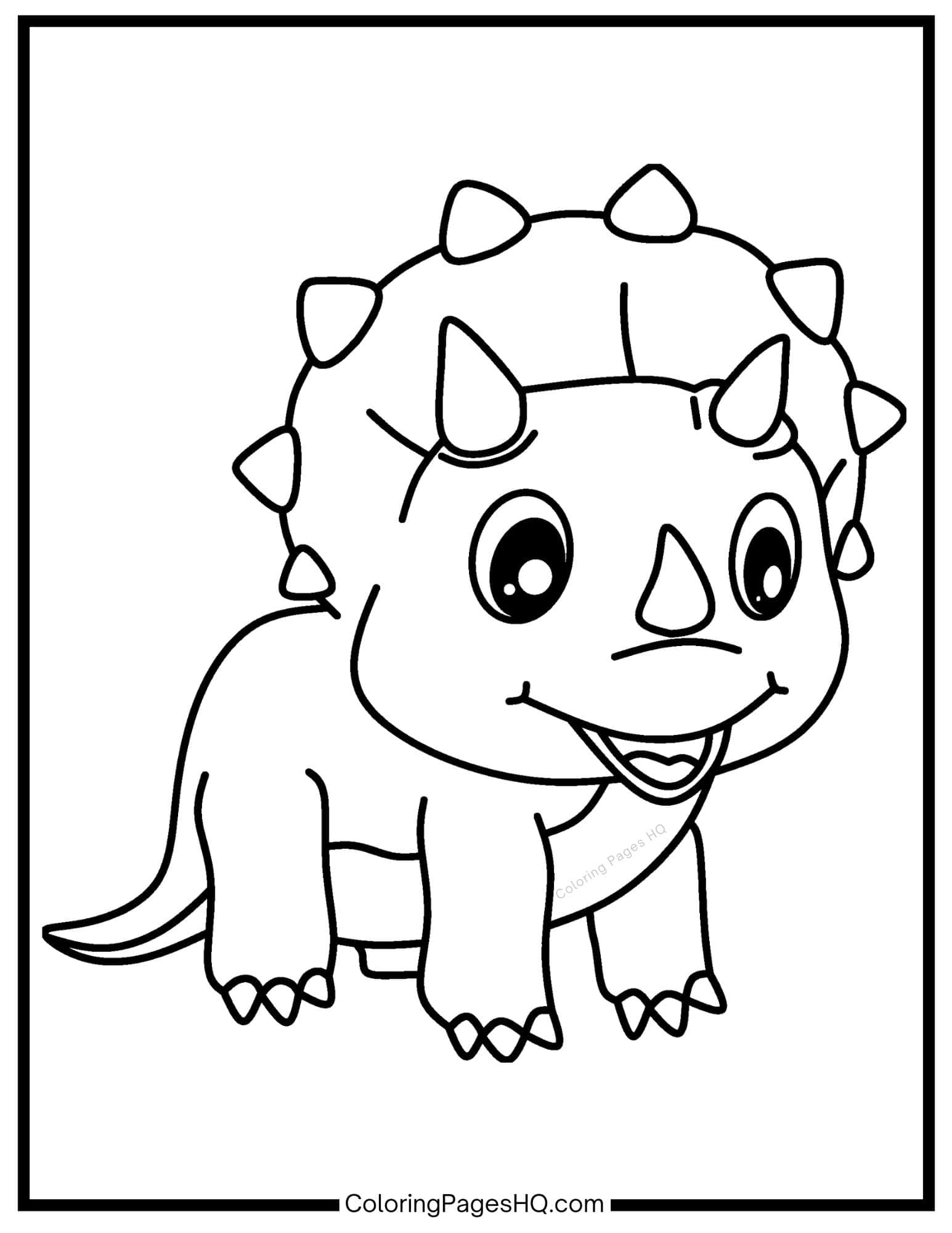 Cute Dinosaur Coloring Pages (Free PDF Printables) - Coloring Pages HQ