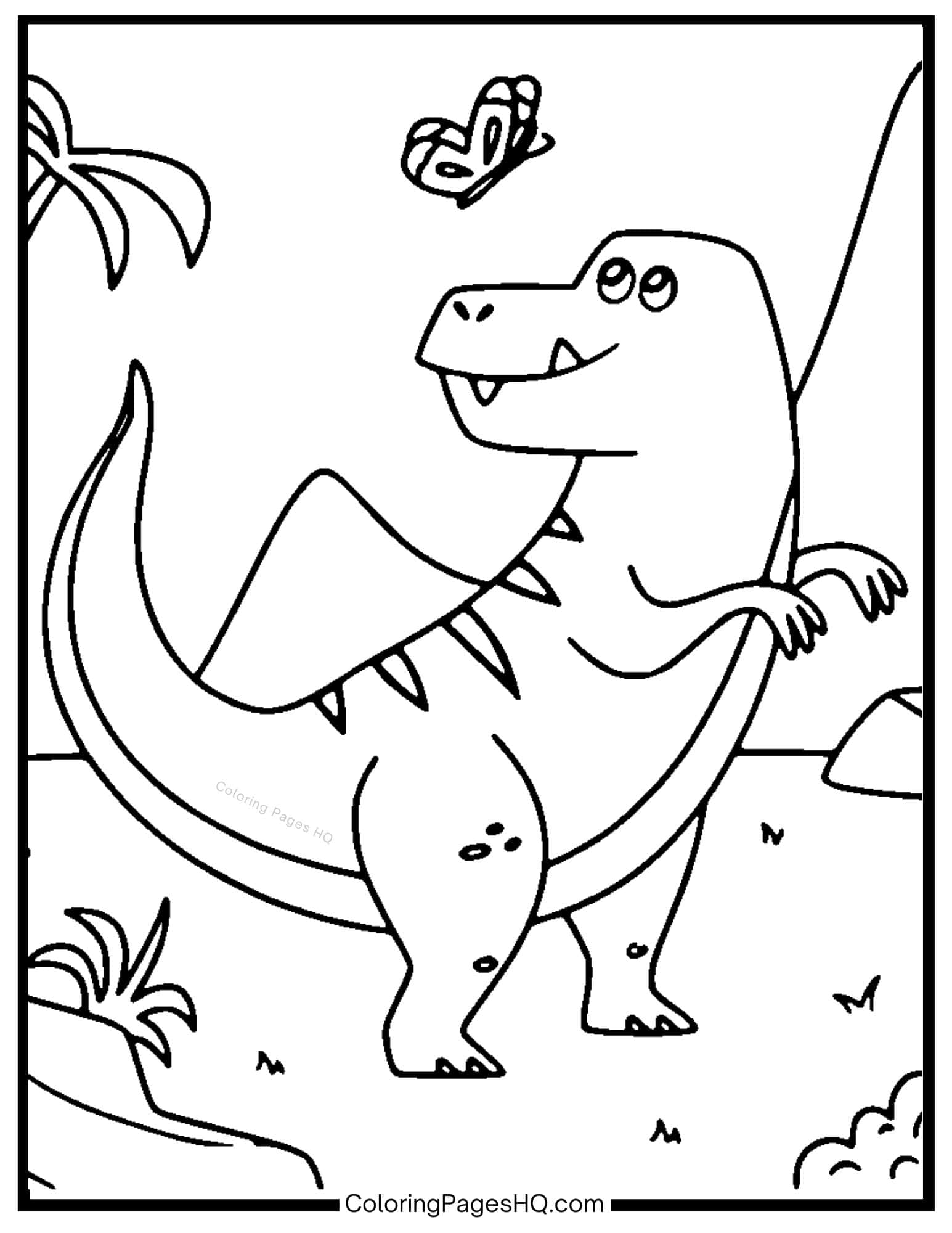 Cute Dinosaur Coloring Pages (Free PDF Printables) - Coloring Pages HQ
