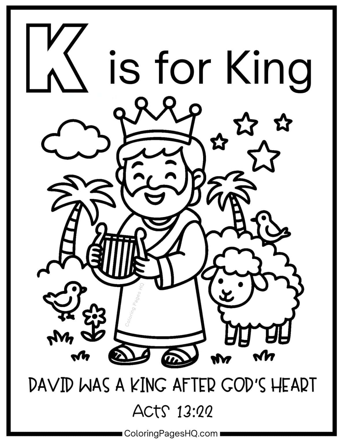 Bible Alphabet Coloring Pages (Free PDF Printables) - Coloring Pages HQ