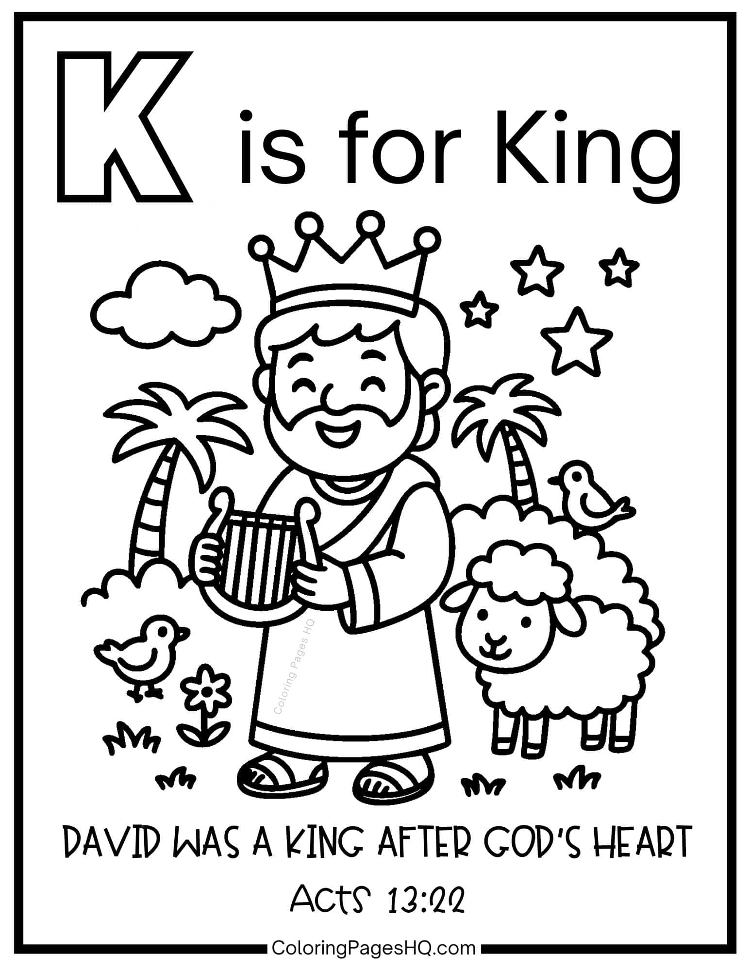 Bible Alphabet Coloring Pages (Free PDF Printables) - Coloring Pages HQ