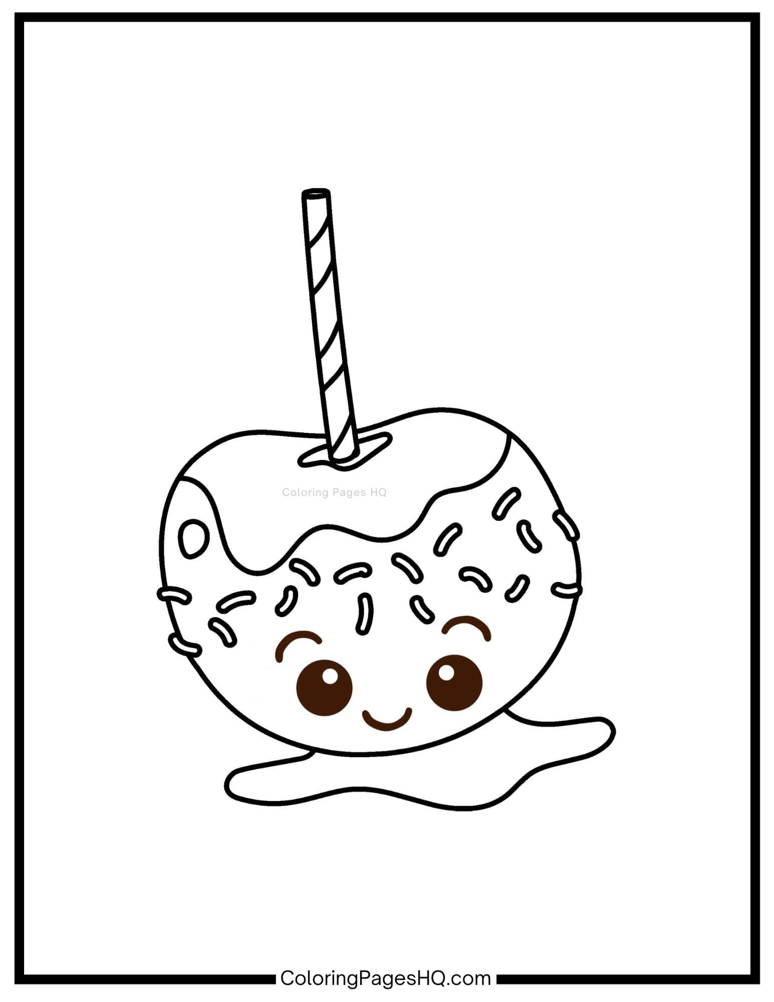 Cute Apple Coloring Pages (Free PDF Printables) - Coloring Pages HQ