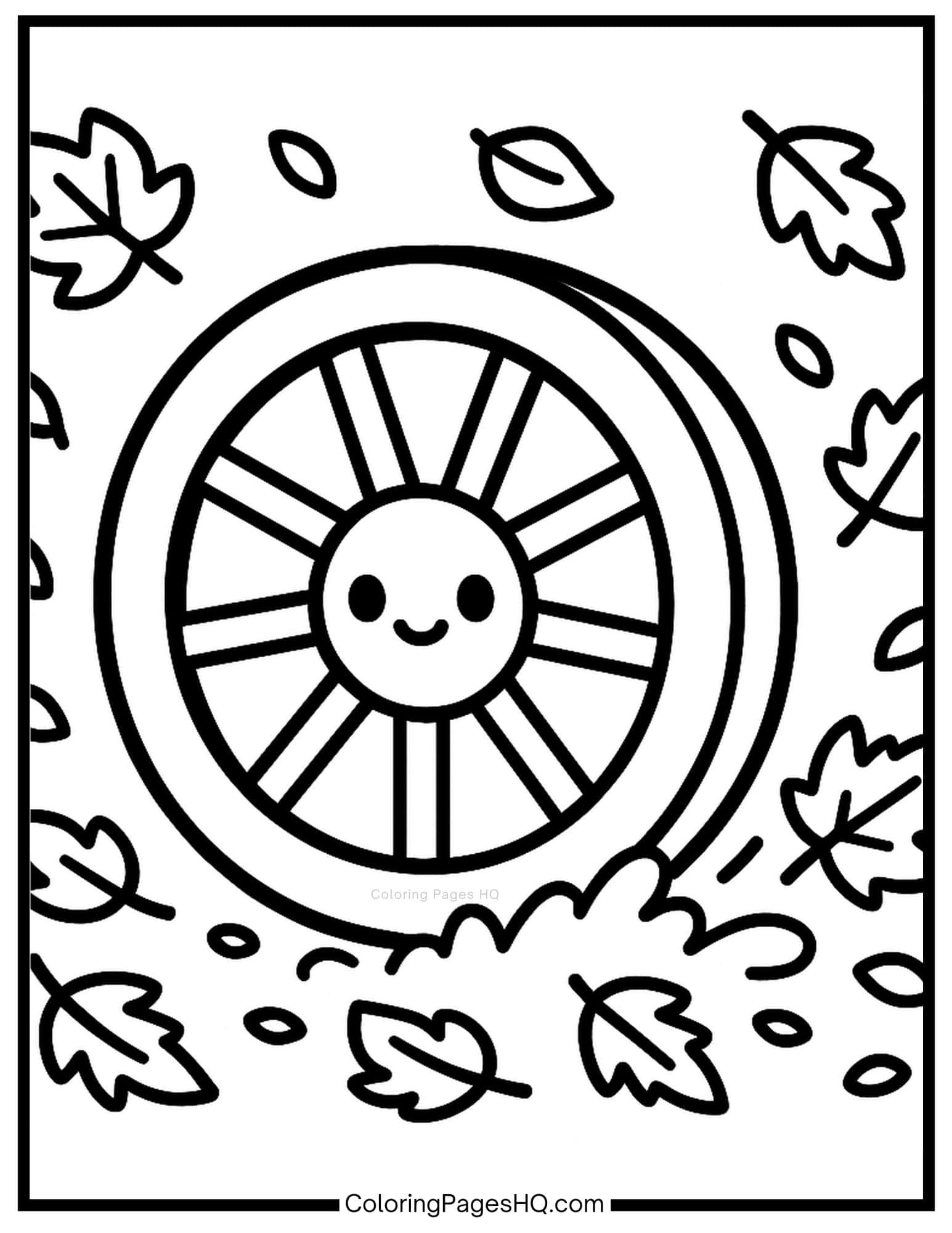 Easy to Color Autumn Hayride Coloring Pages (Free PDF Printables ...