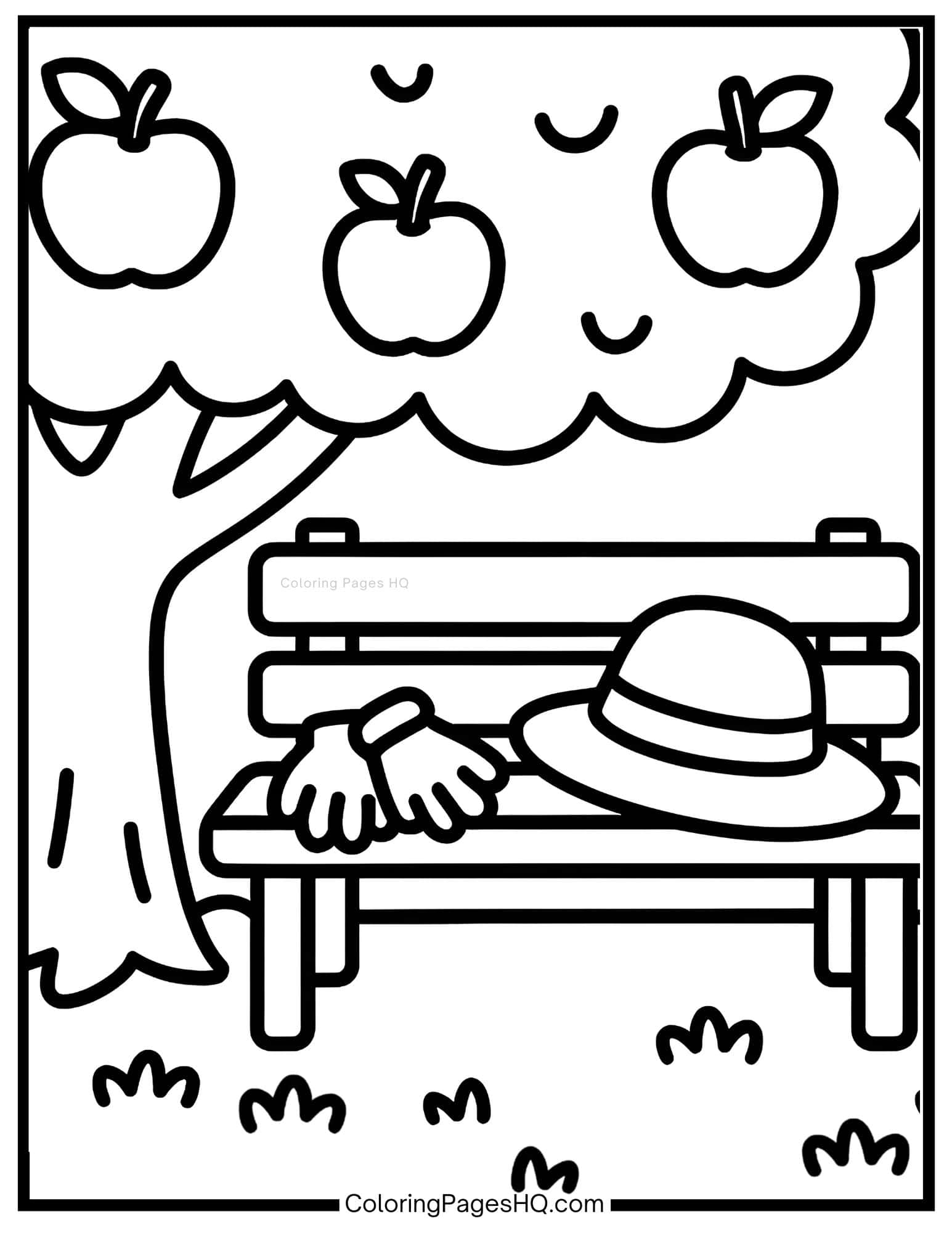 Cute Apple Coloring Pages (Free PDF Printables) - Coloring Pages HQ