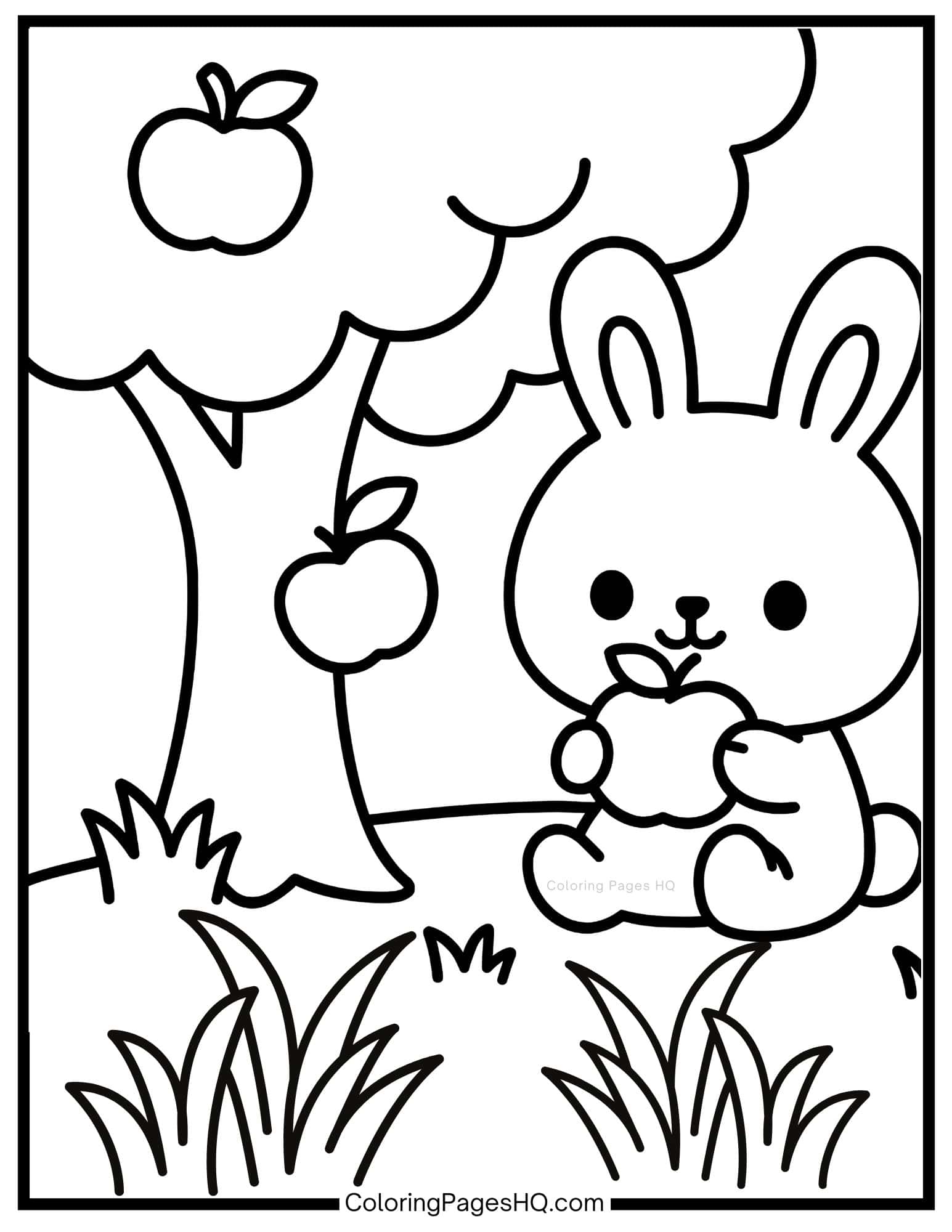 Cute Apple Coloring Pages (Free PDF Printables) - Coloring Pages HQ