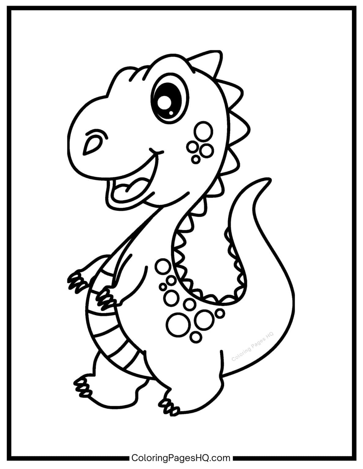 Cute Dinosaur Coloring Pages (Free PDF Printables) - Coloring Pages HQ