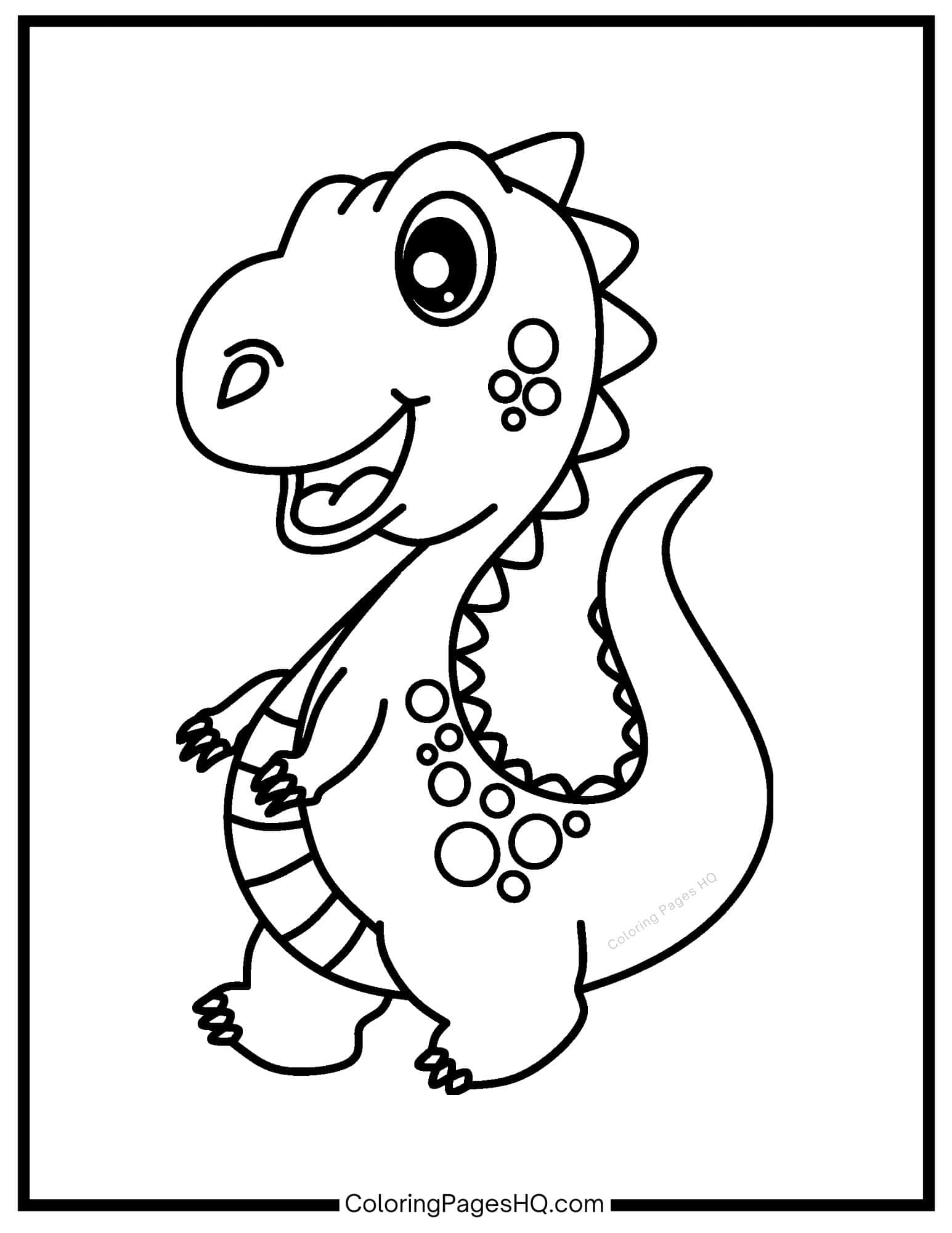 Cute Dinosaur Coloring Pages (Free PDF Printables) - Coloring Pages HQ