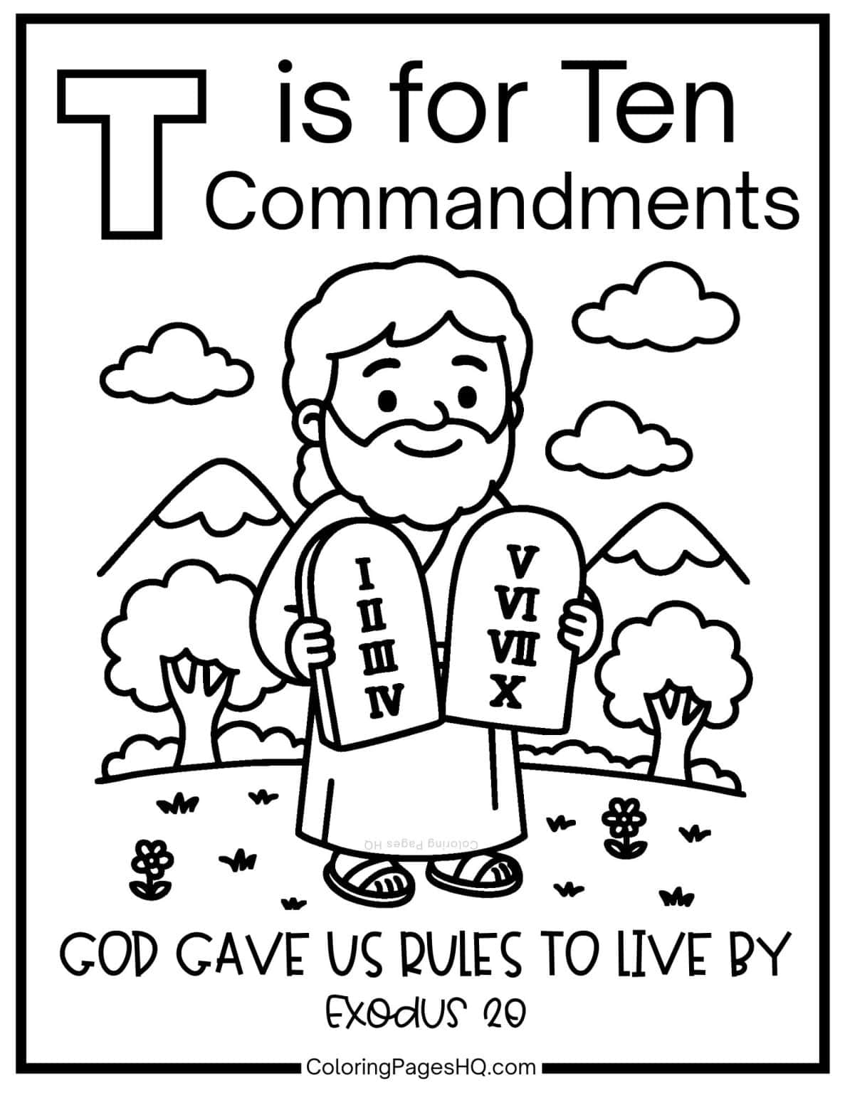 Bible Alphabet Coloring Pages (Free PDF Printables) - Coloring Pages HQ