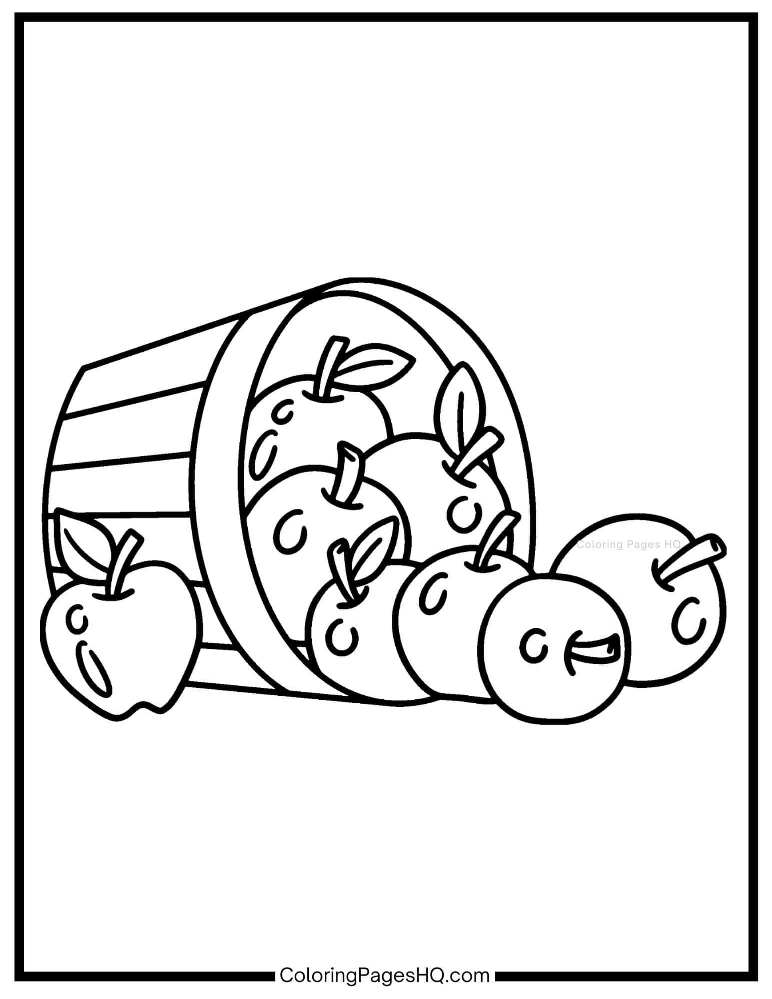 Cute Apple Coloring Pages (Free PDF Printables) - Coloring Pages HQ