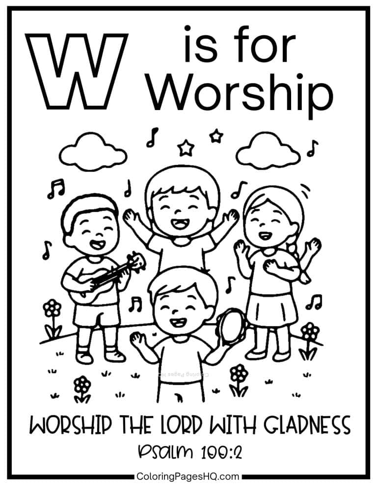 Bible Alphabet Coloring Pages (Free PDF Printables) - Coloring Pages HQ