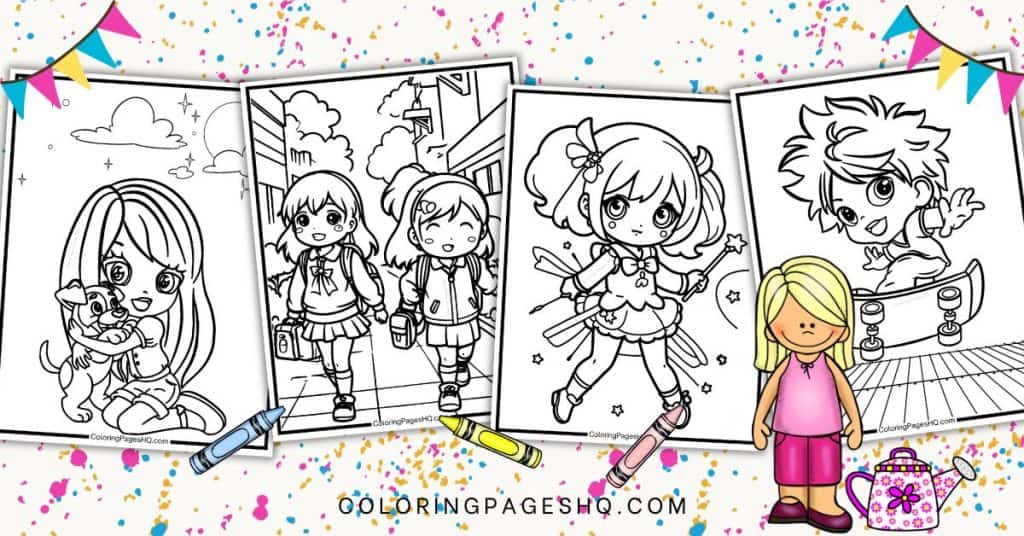 Anime Coloring Pages (Free PDF Printables) - Coloring Pages HQ