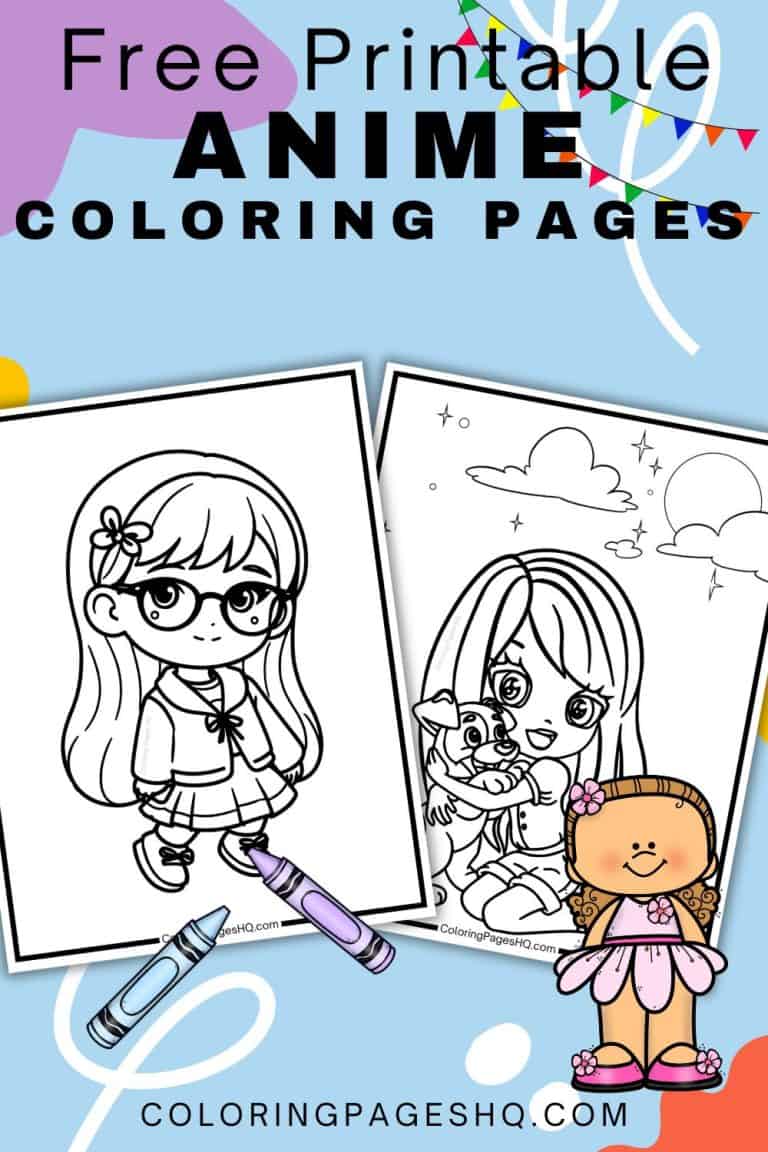 Anime Coloring Pages (Free PDF Printables) - Coloring Pages HQ
