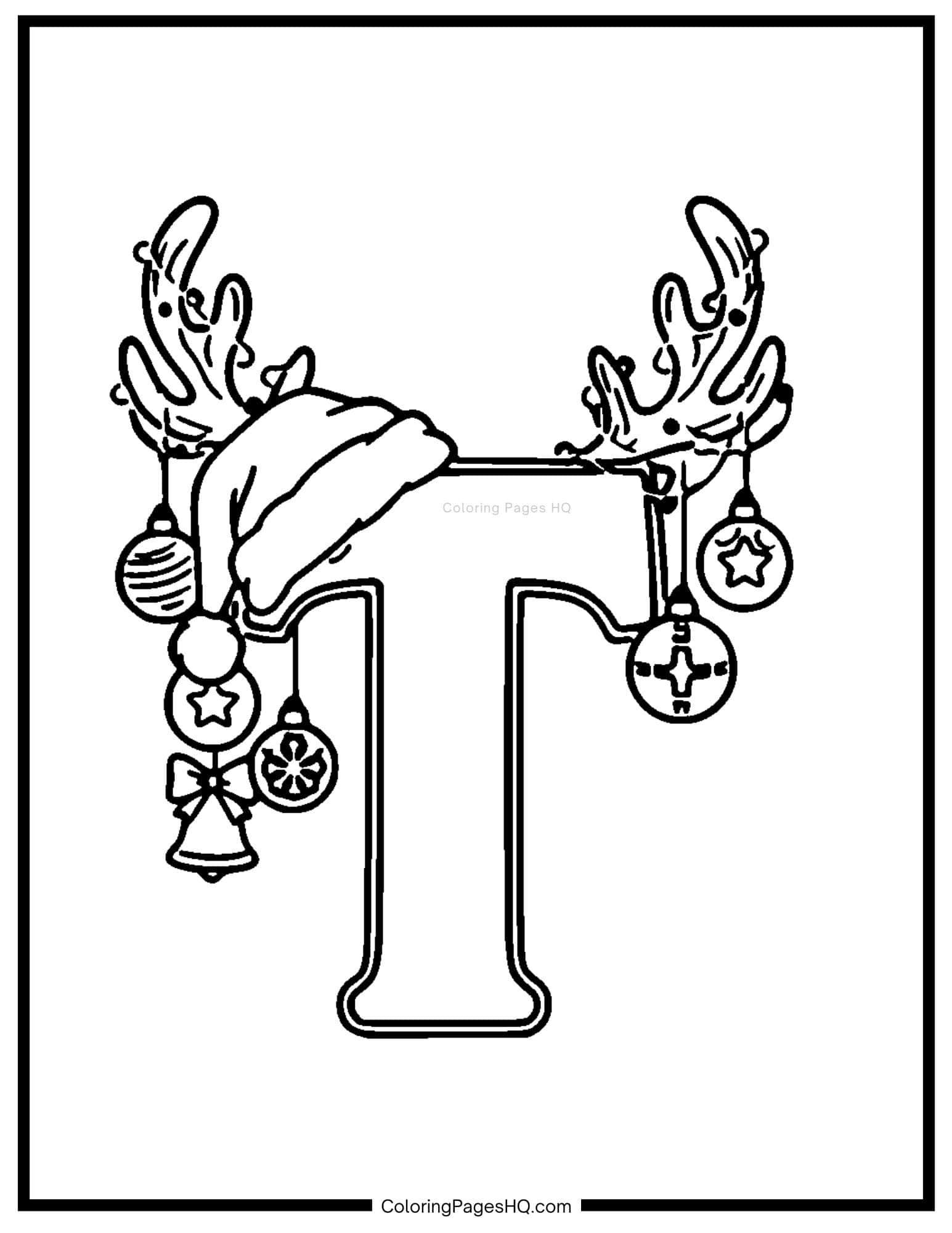Christmas Alphabet Coloring Pages (Free PDF Printables) - Coloring Pages HQ