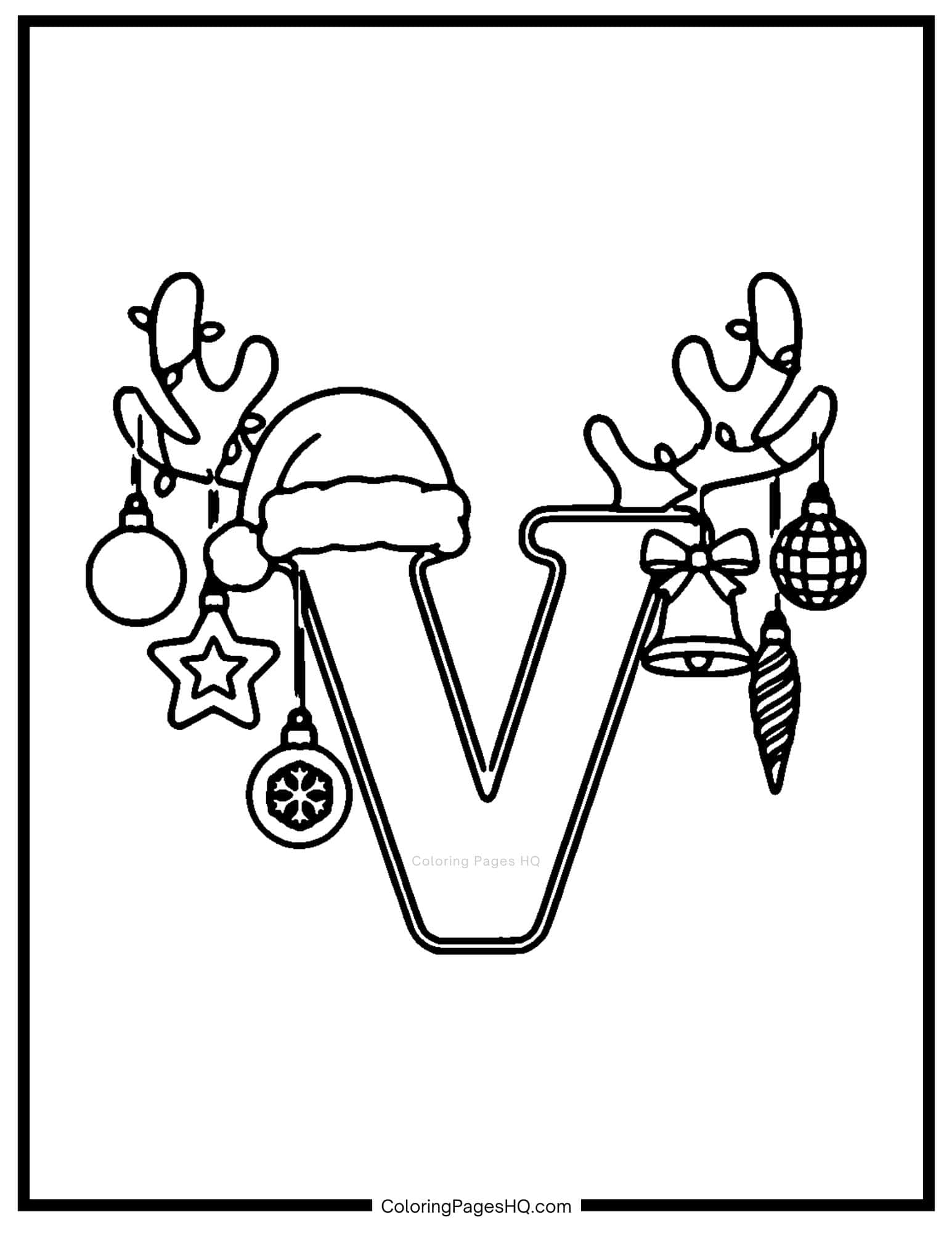 Christmas Alphabet Coloring Pages (Free PDF Printables) - Coloring Pages HQ