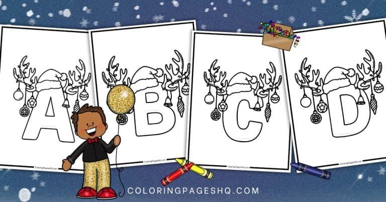 Christmas Alphabet Coloring Pages (Free PDF Printables) - Coloring Pages HQ