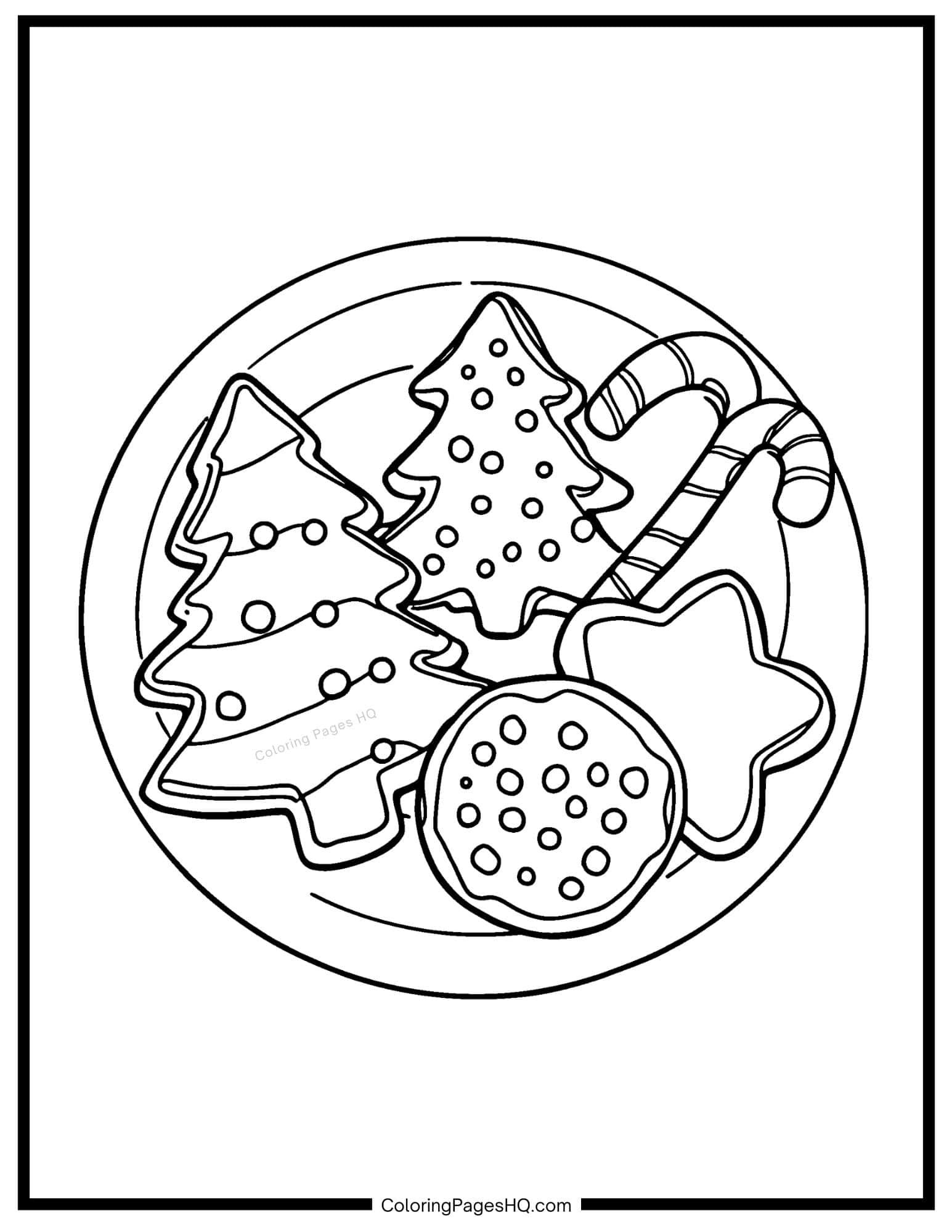 Christmas Cookie Coloring Pages (Free PDF Printables) - Coloring Pages HQ